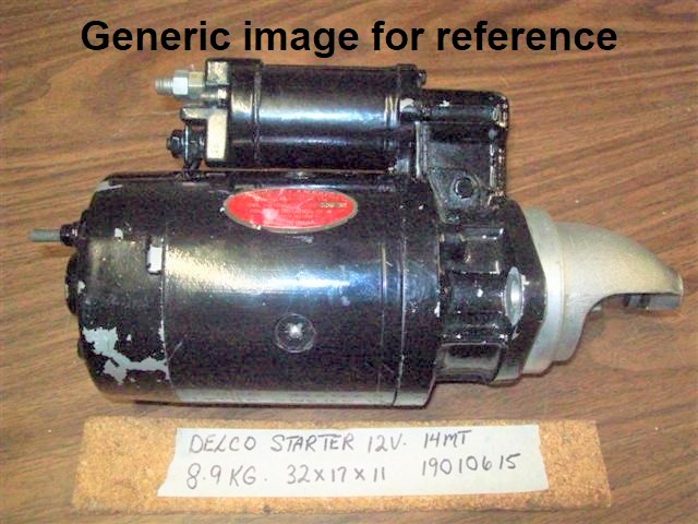 Delco Remy Marine starter motor CCW Rotation Rear mount Delco Remy 12V ...